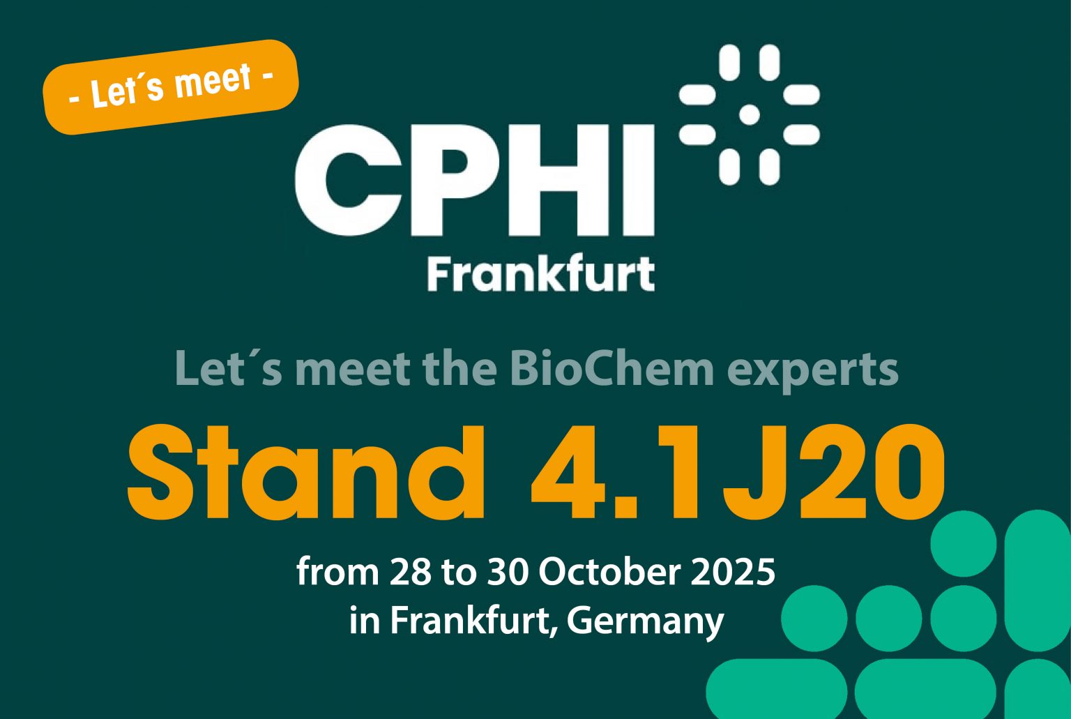 Besuchen Sie uns auf der CPHI 2025 in Frankfurt! | BioChem